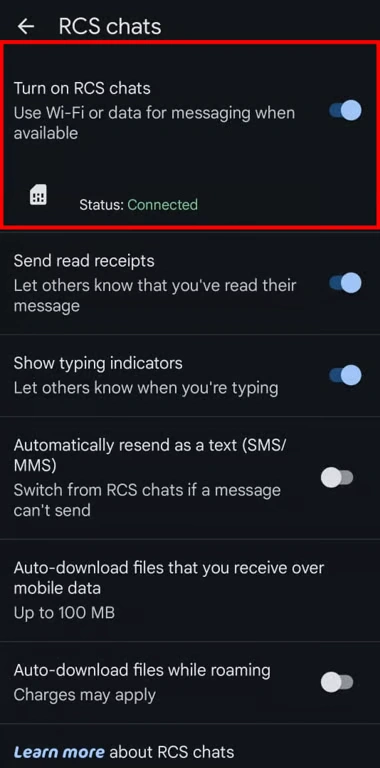 How to Change RCS to SMS?